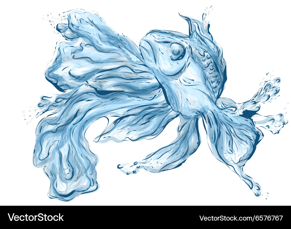Water fish Royalty Free Vector Image - VectorStock