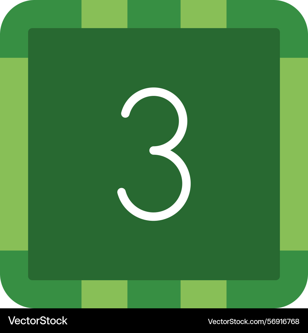 3 three icon Royalty Free Vector Image - VectorStock