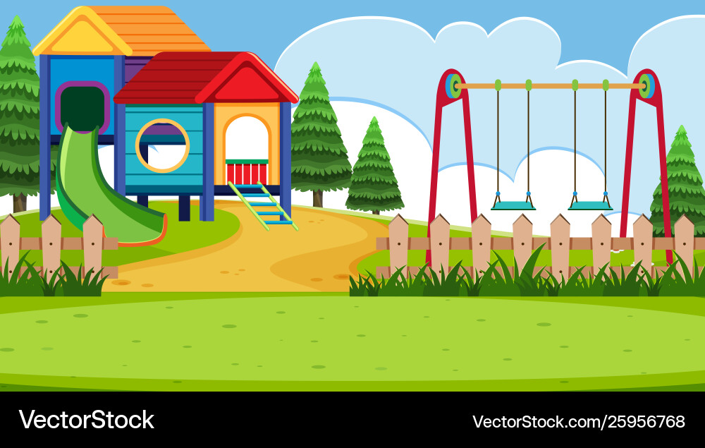 A simple playground scene Royalty Free Vector Image
