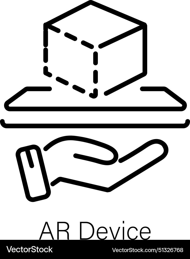 Ar device Royalty Free Vector Image - VectorStock