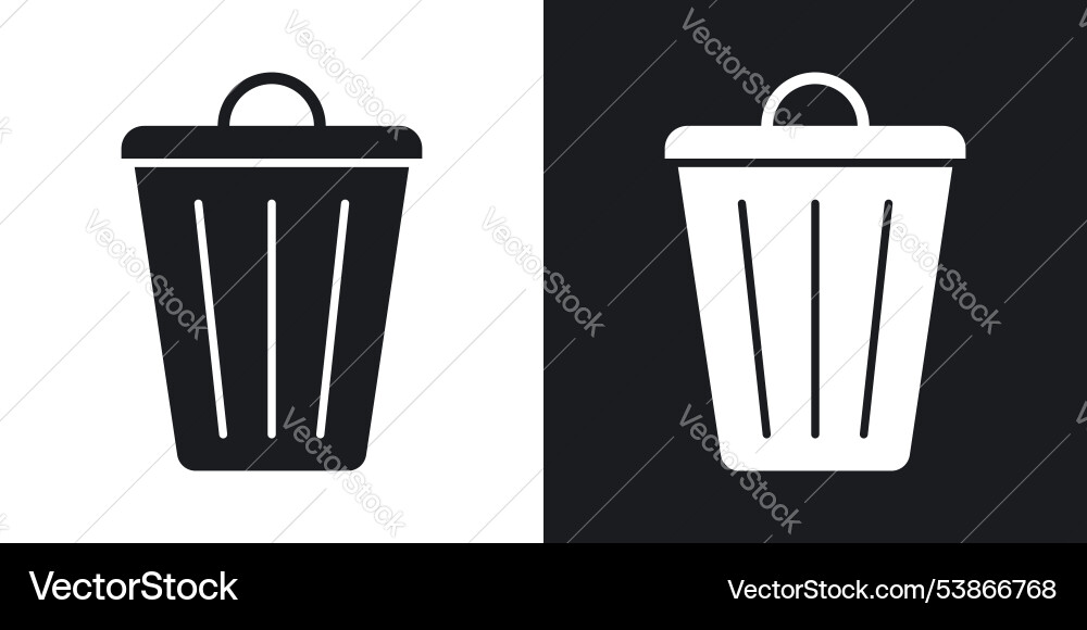 Bin icon set Royalty Free Vector Image - VectorStock