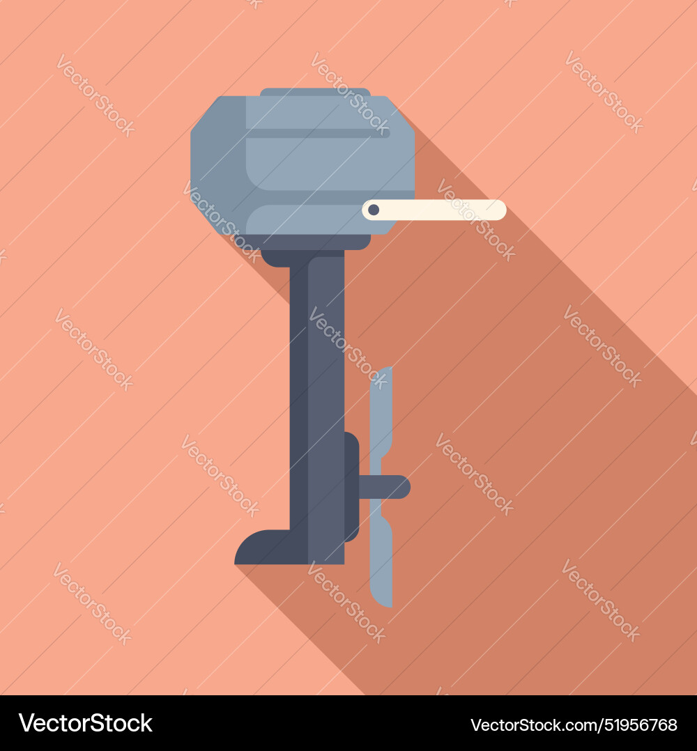 Boat motor providing power for water Royalty Free Vector