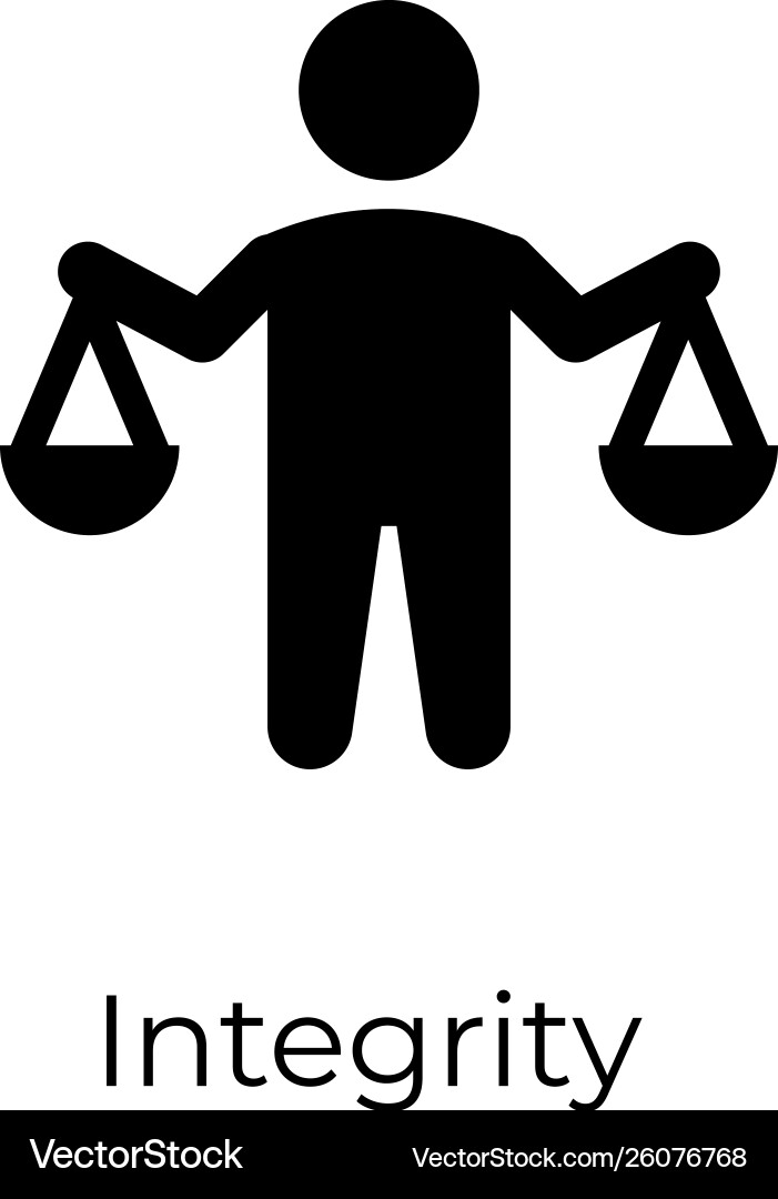 Integrity sign Royalty Free Vector Image - VectorStock