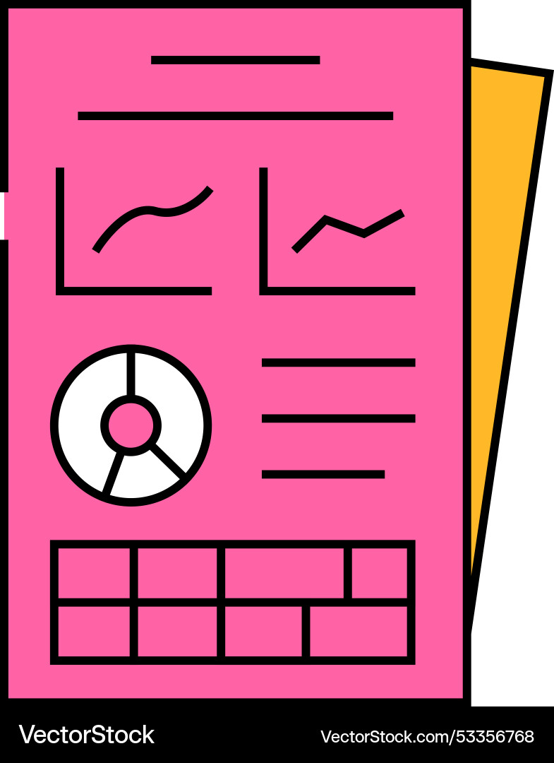 Report esg icon color Royalty Free Vector Image