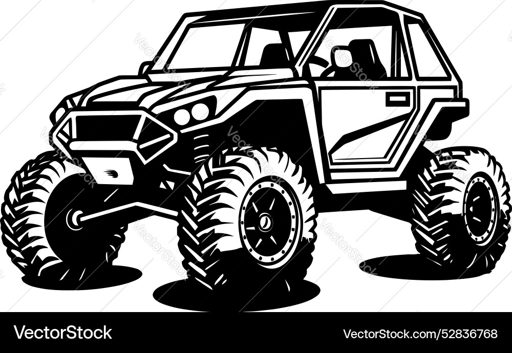 Sport vehicle explorer utv emblem symbolizing Vector Image