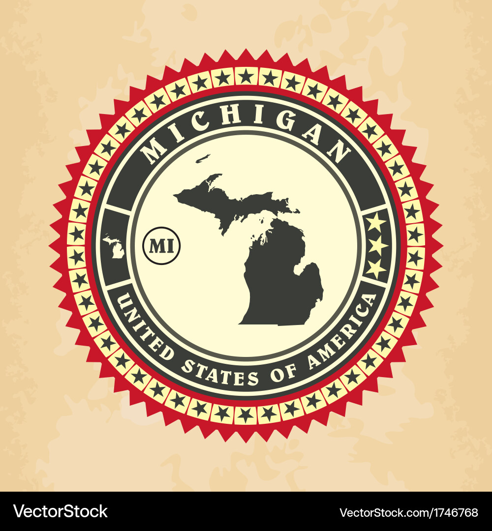 Vintage Label-Sticker Karten von Michael Vektorbild