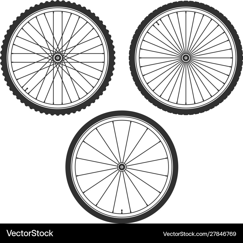 Bicycle wheel symbol Royalty Free Vector Image