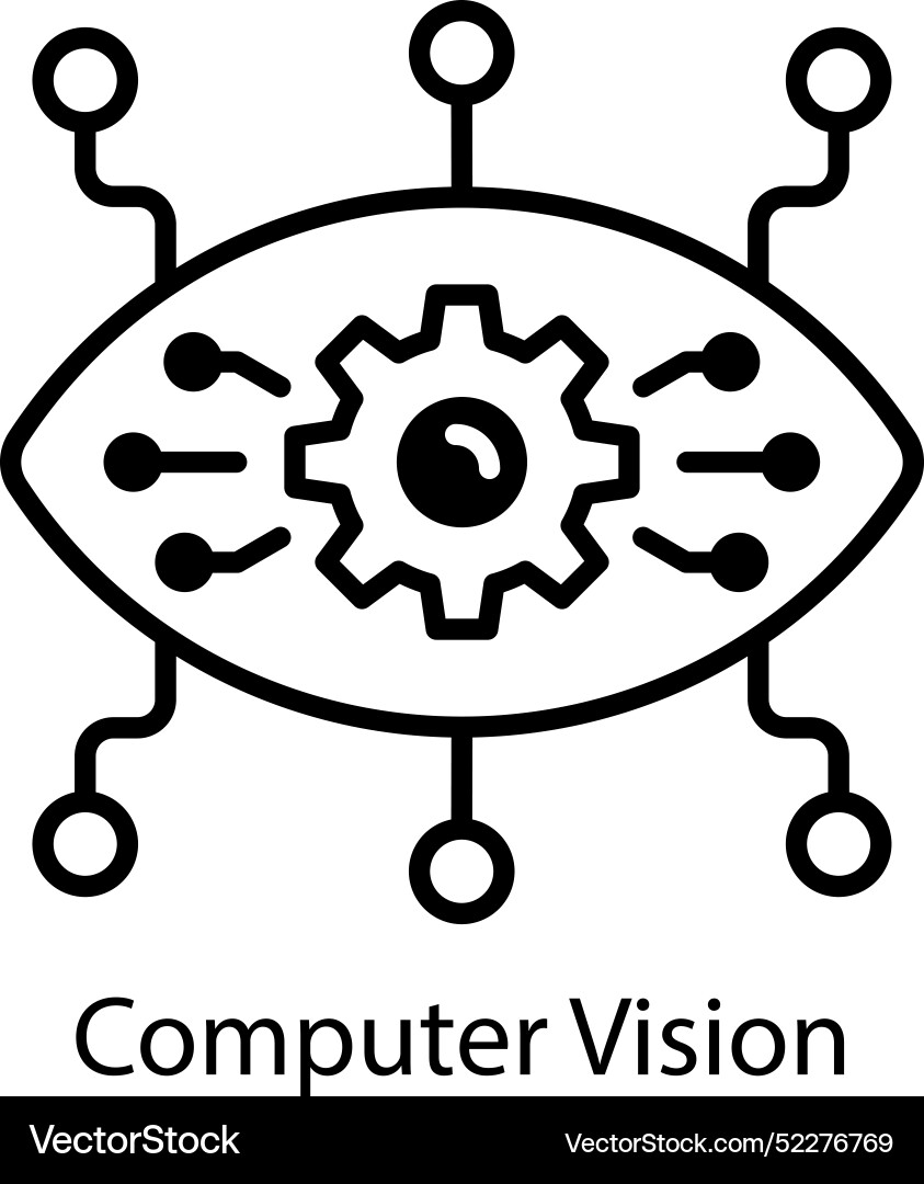 Computer vision Royalty Free Vector Image - VectorStock