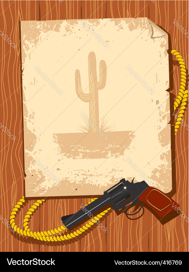 Cowboy poster Royalty Free Vector Image - VectorStock