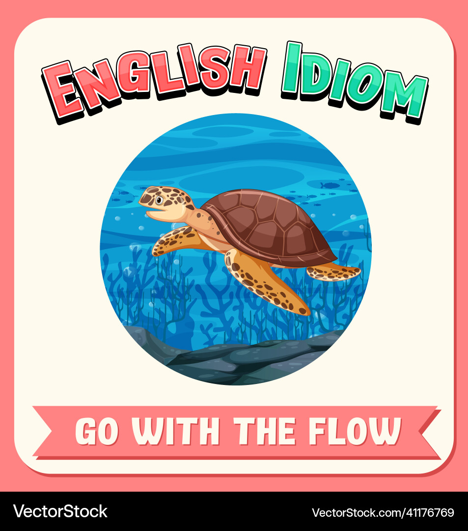 English idiom with picture description for go Vector Image