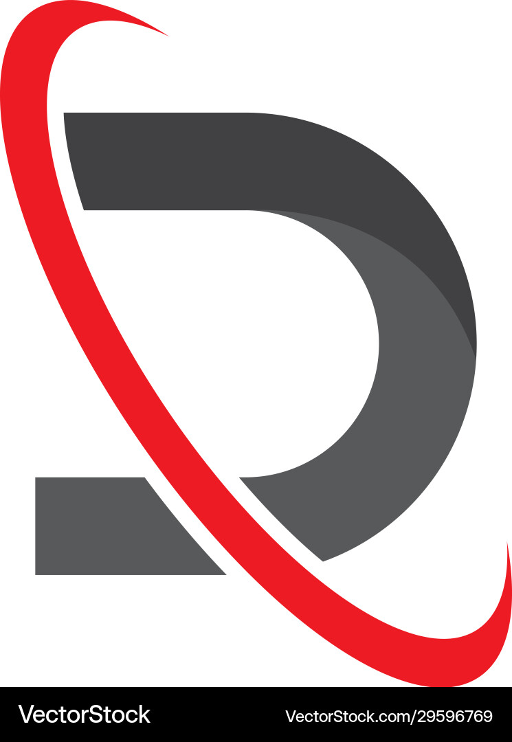 Letter d symbol design Royalty Free Vector Image