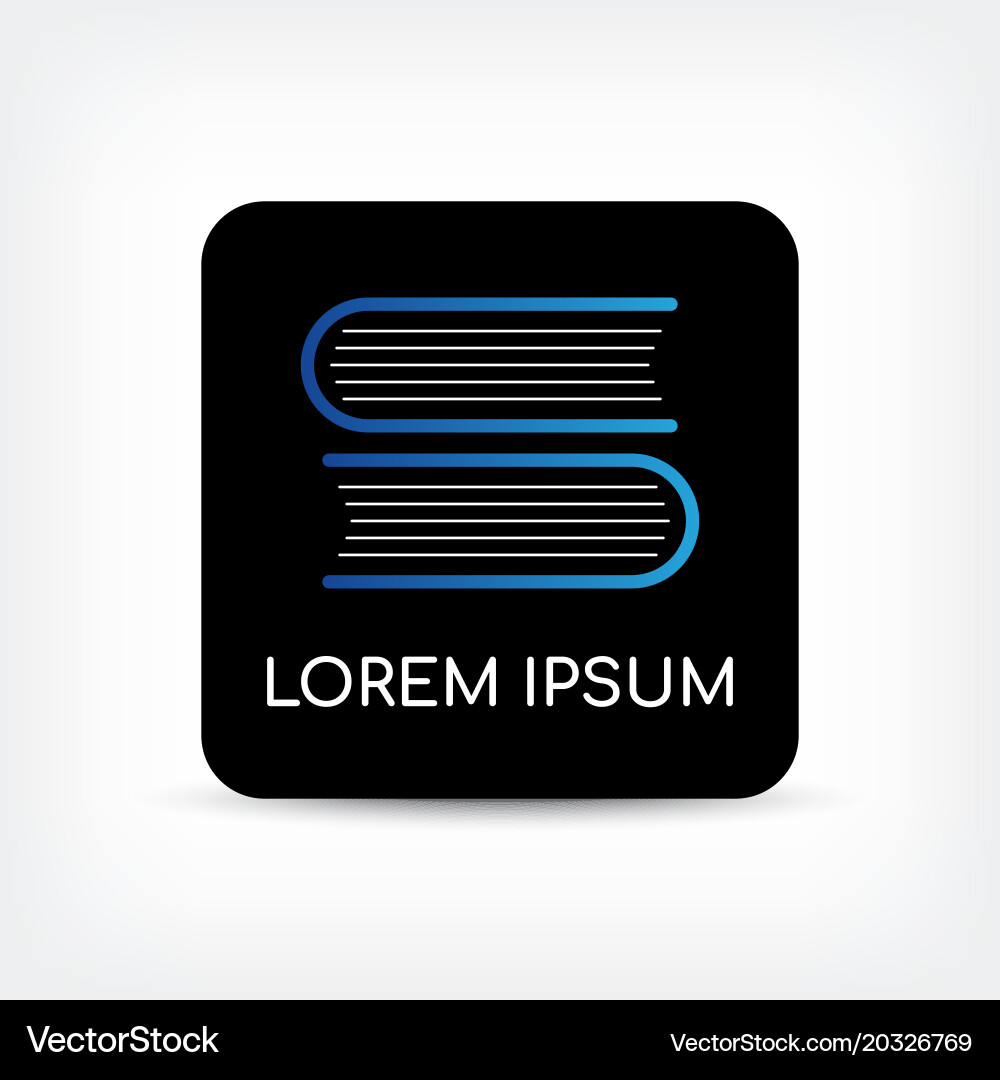 Letter s book logo design template Royalty Free Vector Image