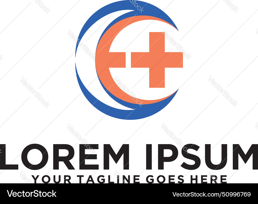 Medical clinic letter e logo Royalty Free Vector Image