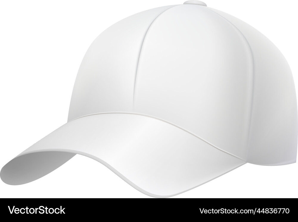 Casual cap mockup white blank baseball hat Vector Image