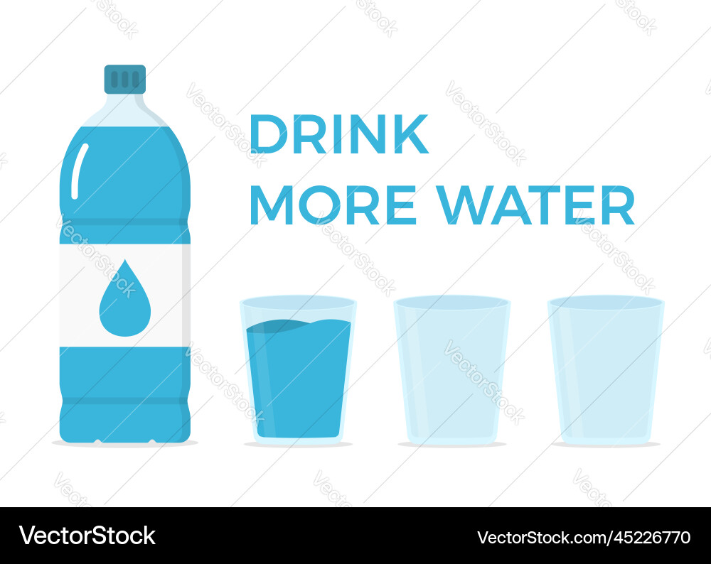 Drink more water concept Royalty Free Vector Image