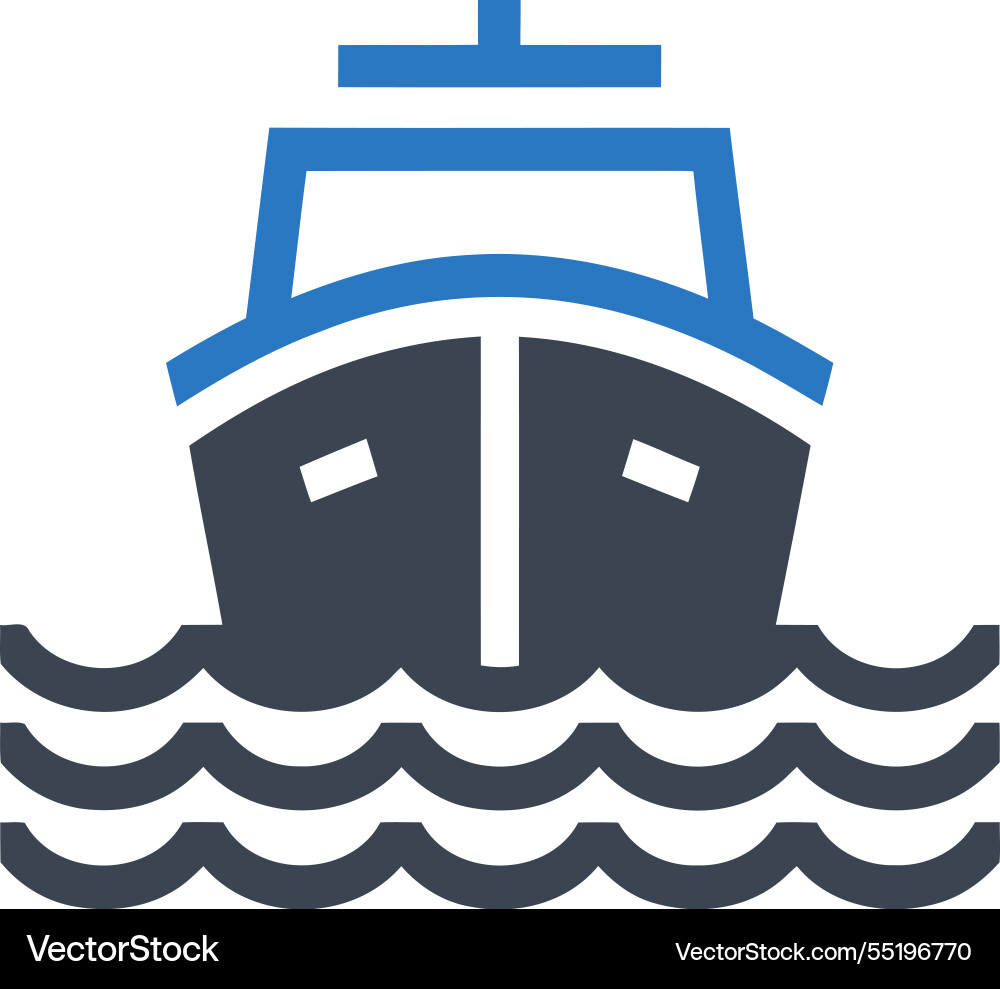 Ferry boat icon Royalty Free Vector Image - VectorStock