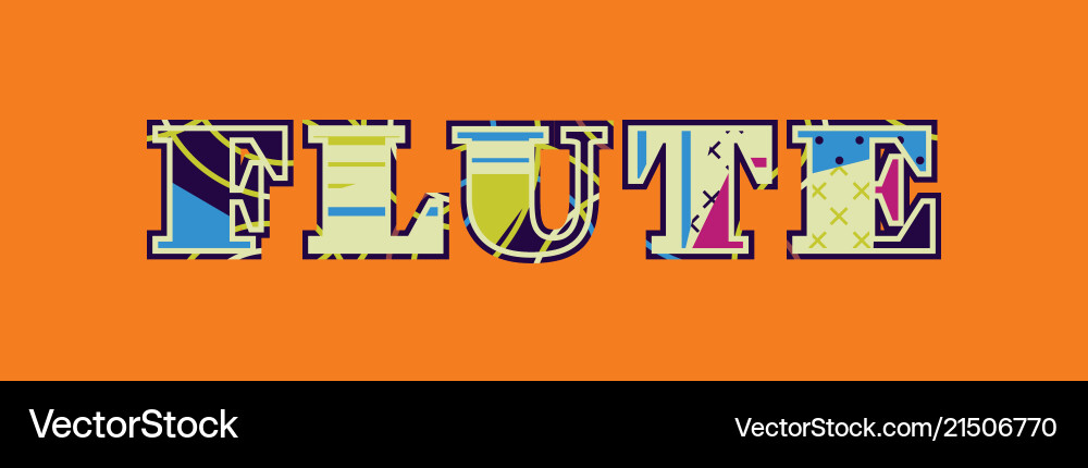 Flute concept word art Royalty Free Vector Image