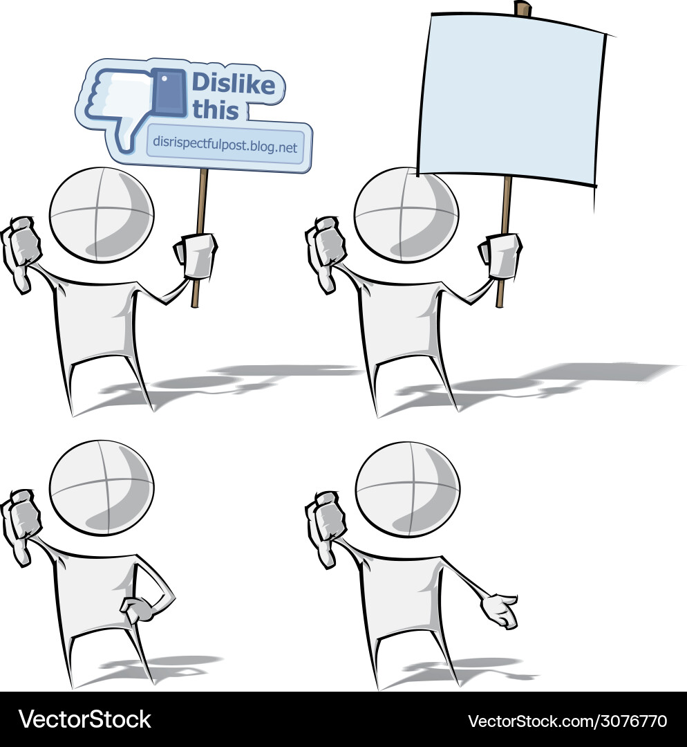Simple people dislike Royalty Free Vector Image