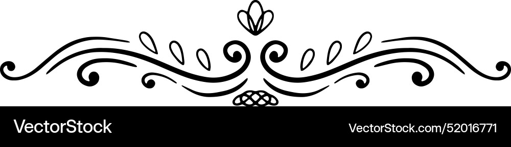 A decorative divider with abstract Royalty Free Vector Image