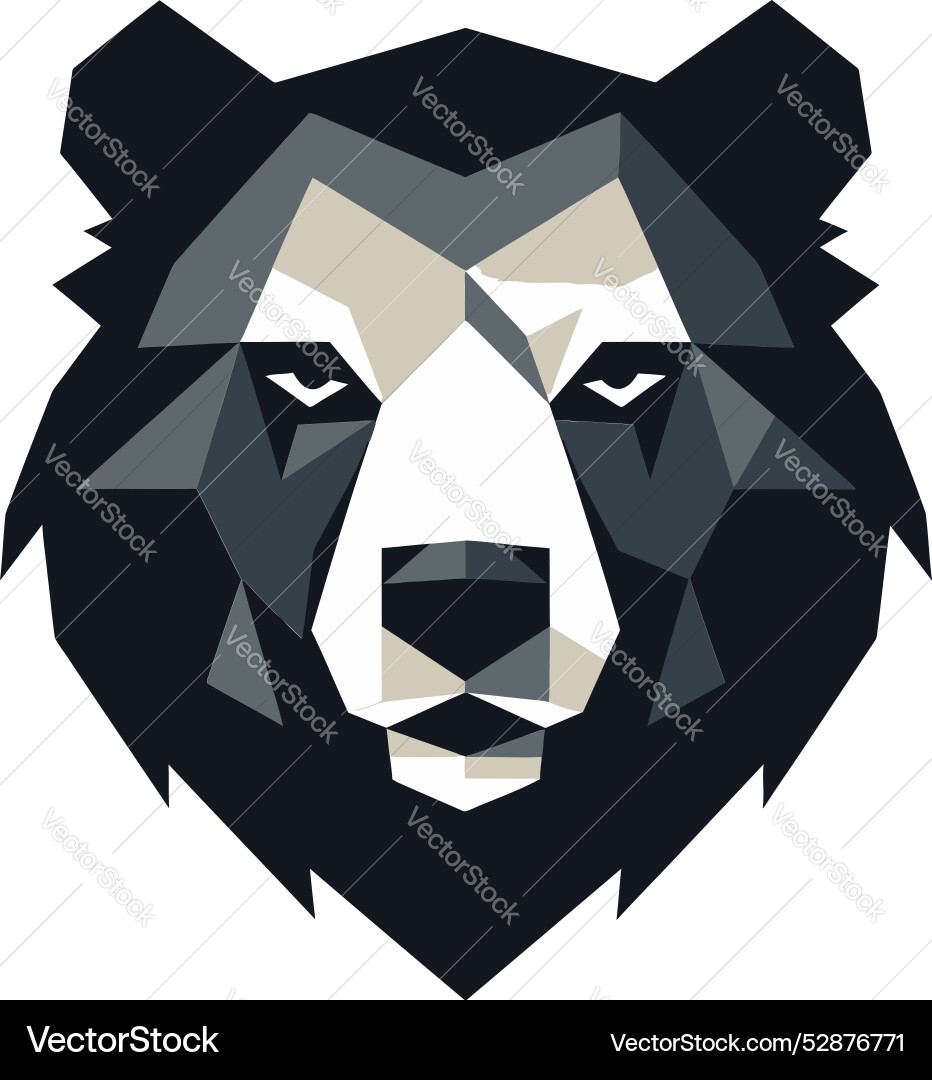 Bear royalty insignia ferocious bear logo Vector Image