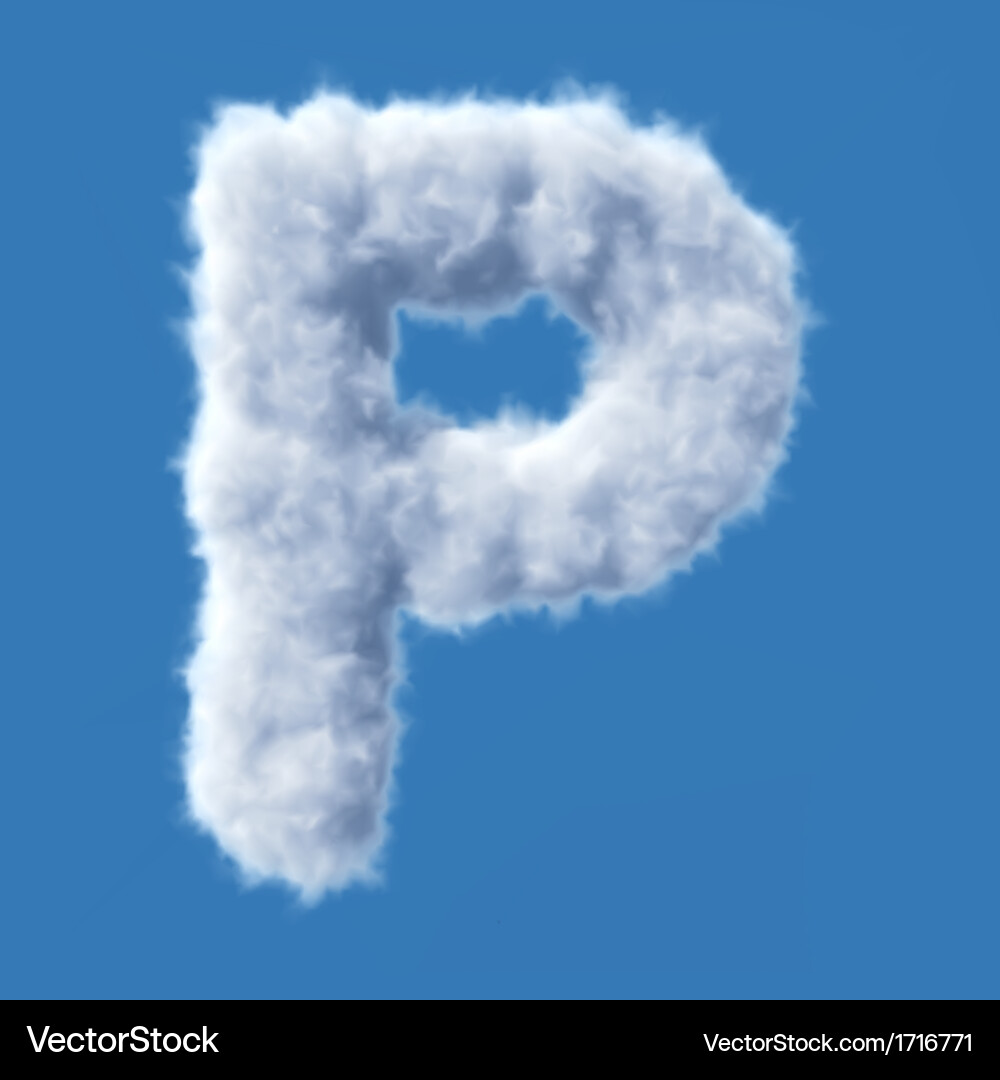 Cloud letter Royalty Free Vector Image - VectorStock