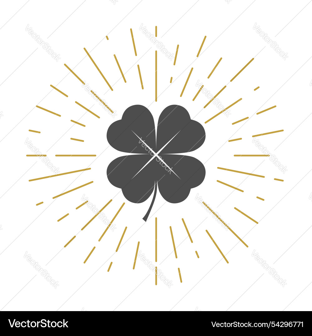 Four leaf clover Royalty Free Vector Image - VectorStock