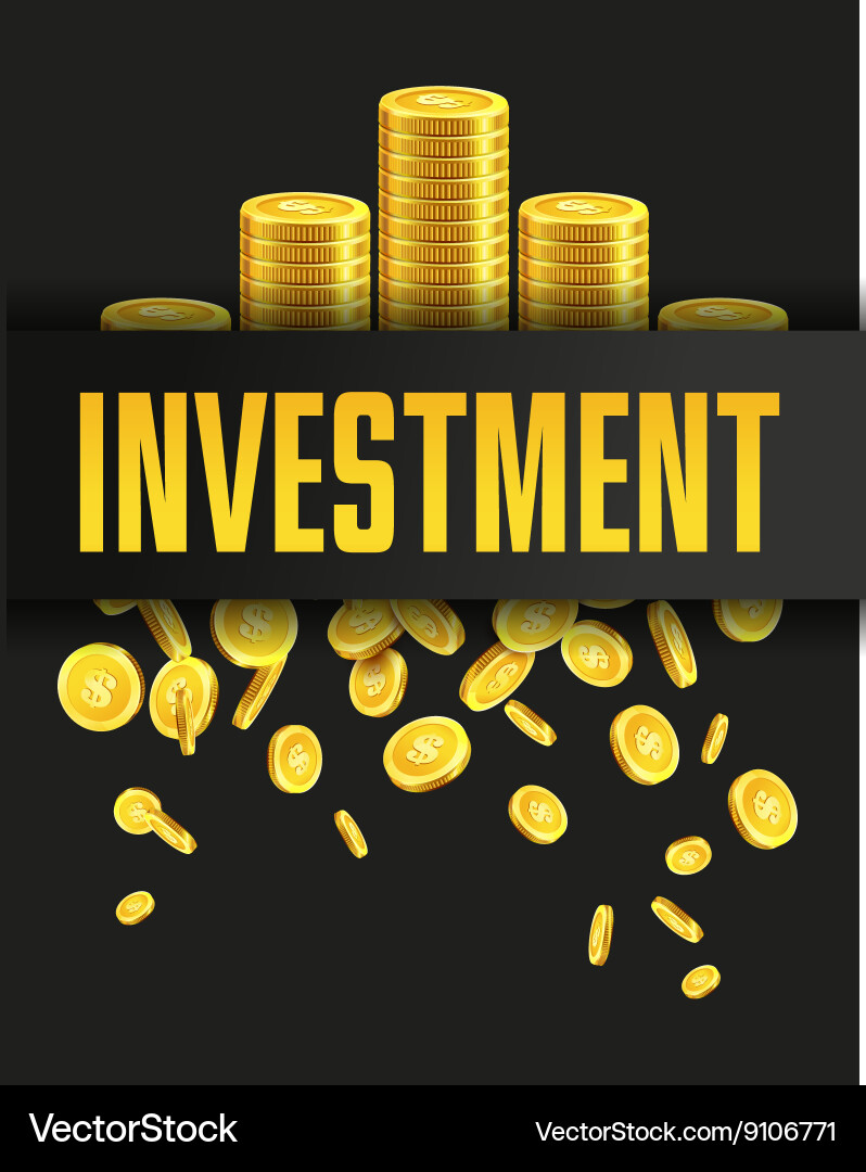 Investment poster or banner design template Vector Image