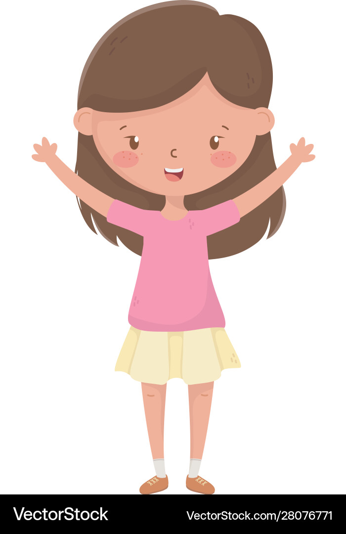 Isolated girl cartoon design Royalty Free Vector Image