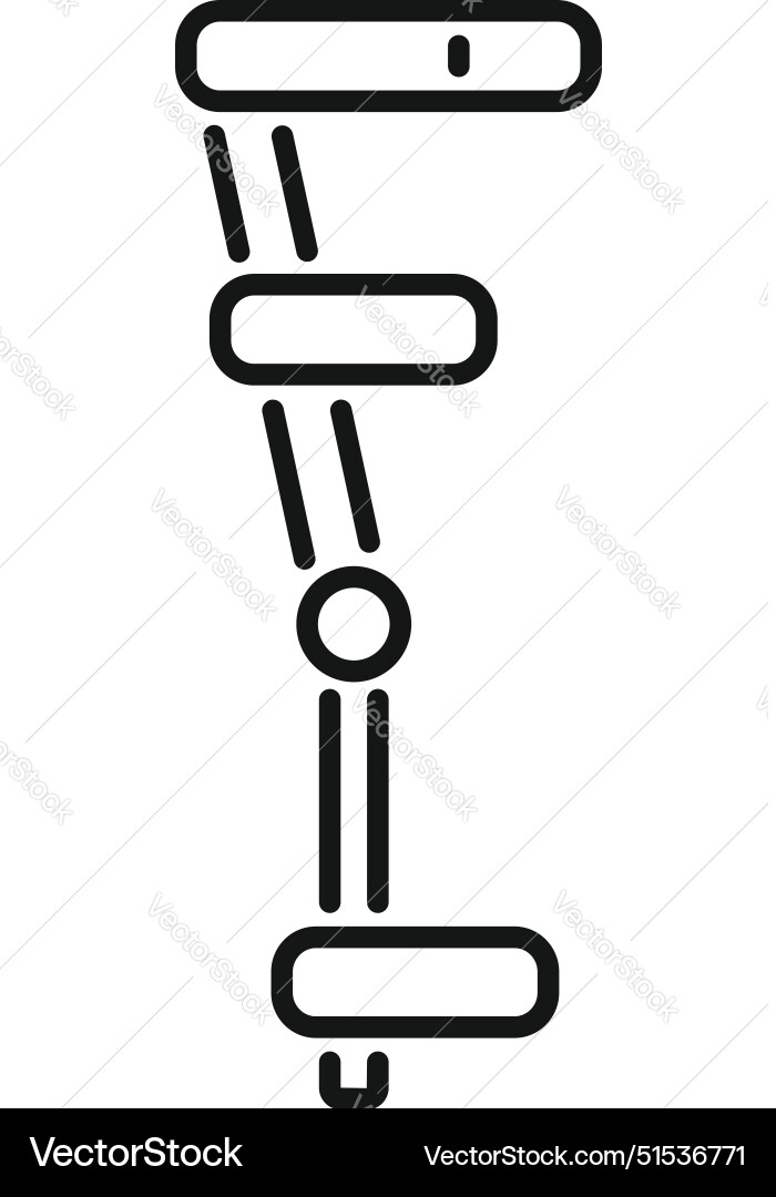 Leg brace providing support and stability Vector Image