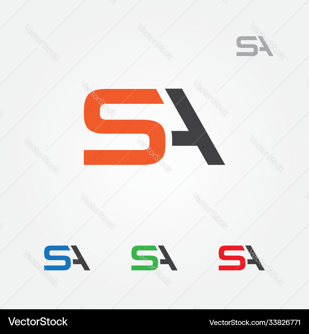 Letter sa logo template Royalty Free Vector Image