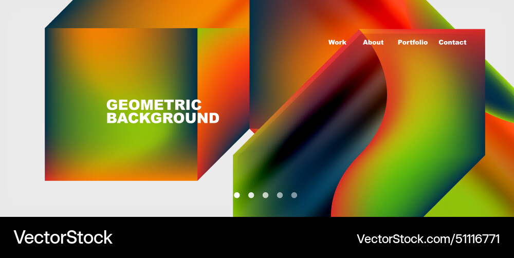 Vibrant geometric background with colorful rainbow