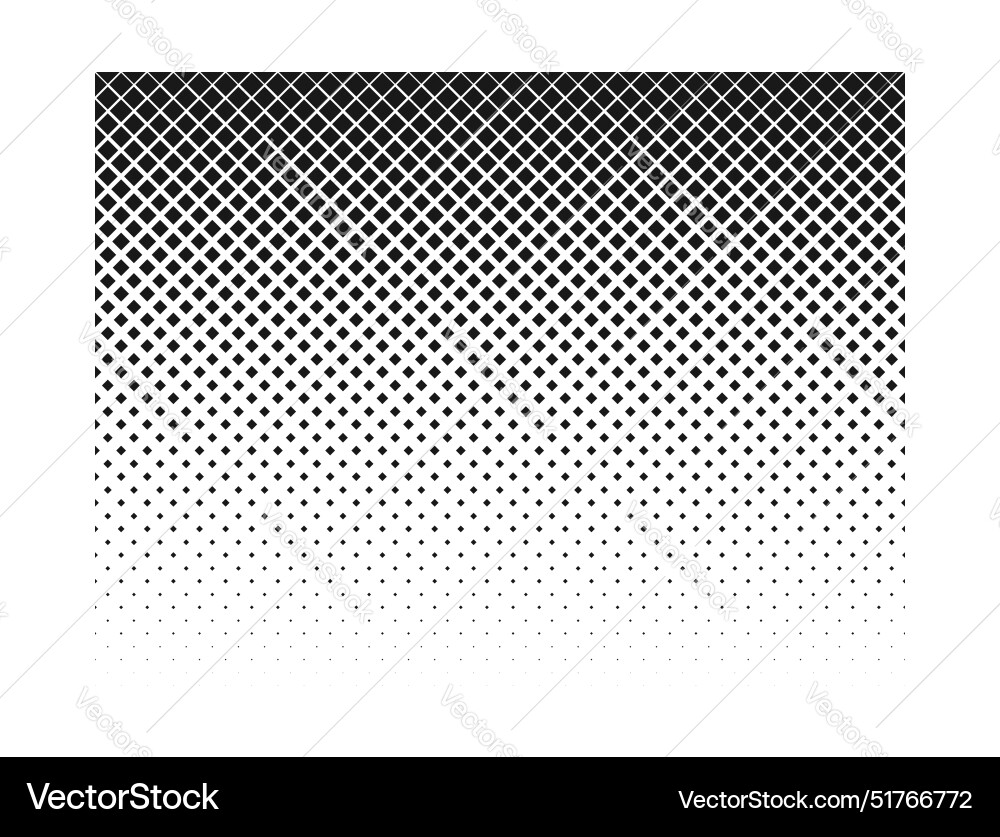 Black and white halftone rhomboid pattern Vector Image