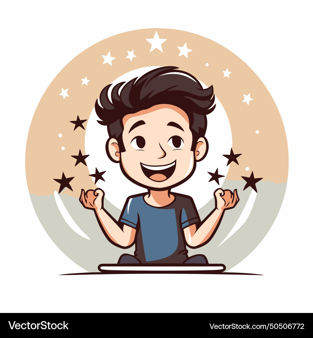 Cute boy cartoon icon graphic design Royalty Free Vector