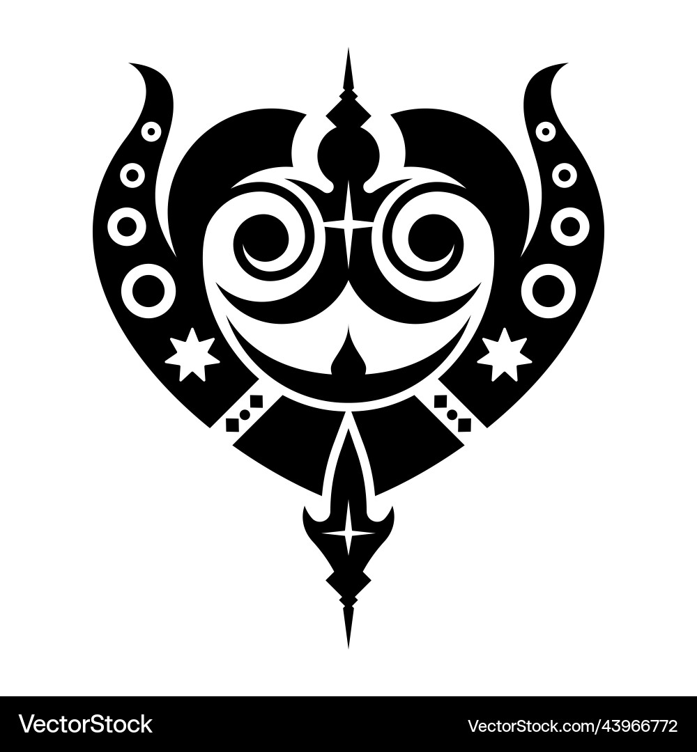 Dayak etnik design Royalty Free Vector Image - VectorStock