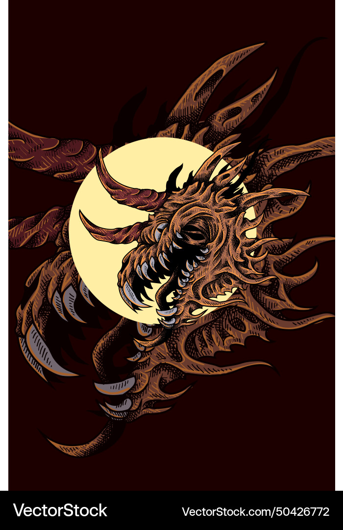 Dragon head Royalty Free Vector Image - VectorStock