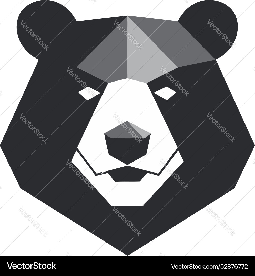 Ferocious bear logo bear dynasty profile Vector Image