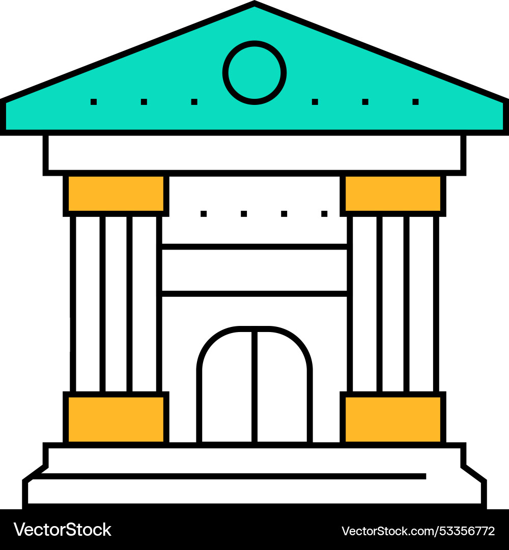 Governance esg icon color Royalty Free Vector Image