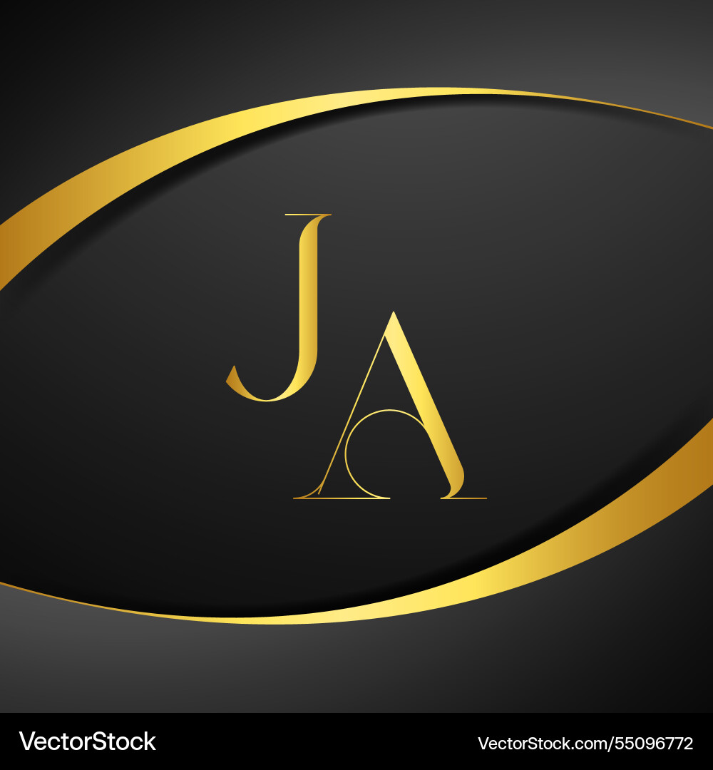 Ja luxury letter logo Royalty Free Vector Image