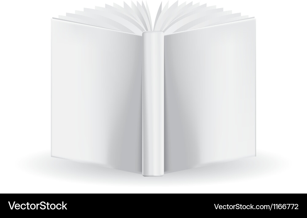 Open White Book Isolated Royalty Free Vector Image