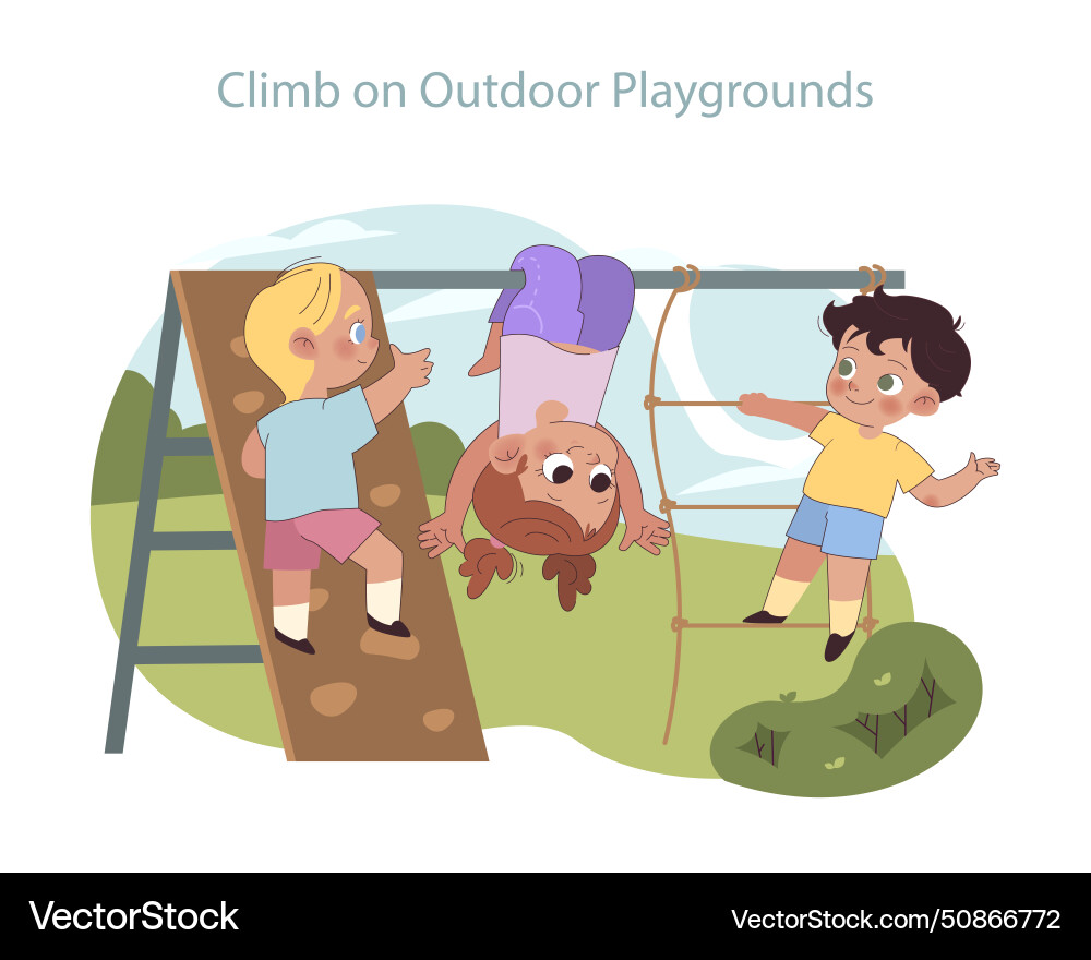 Outdoor playtime concept Royalty Free Vector Image