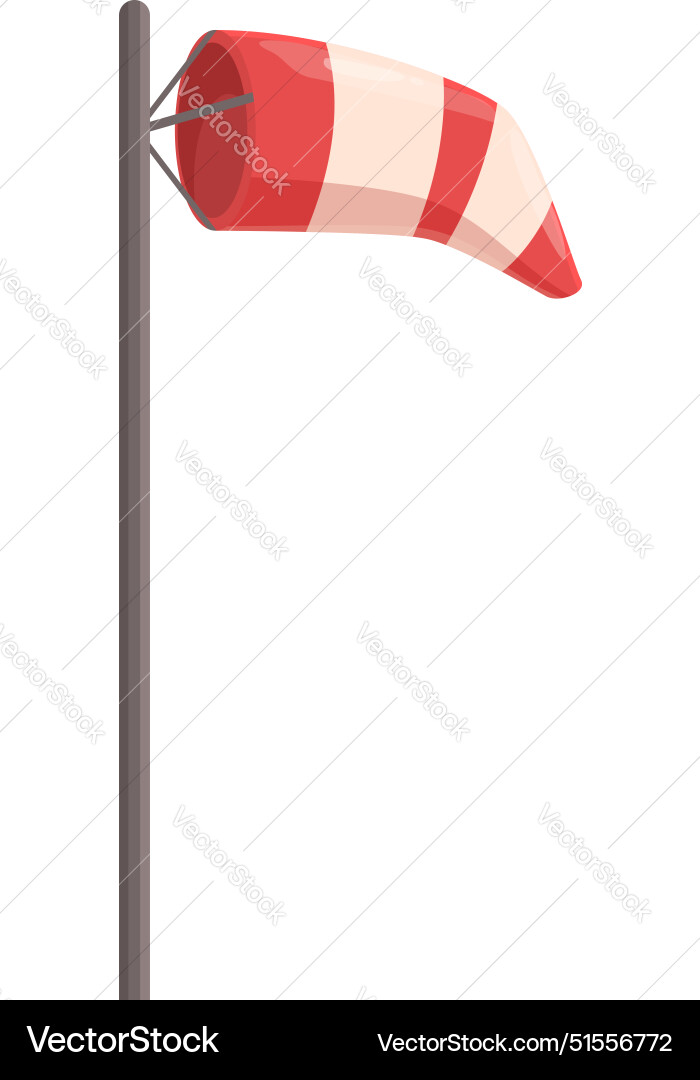 Simple of a windsock showing the wind Royalty Free Vector