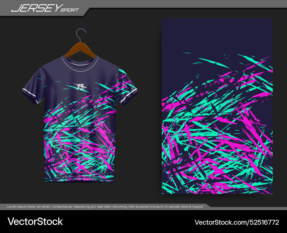 Sports geometric racing jersey design Royalty Free Vector