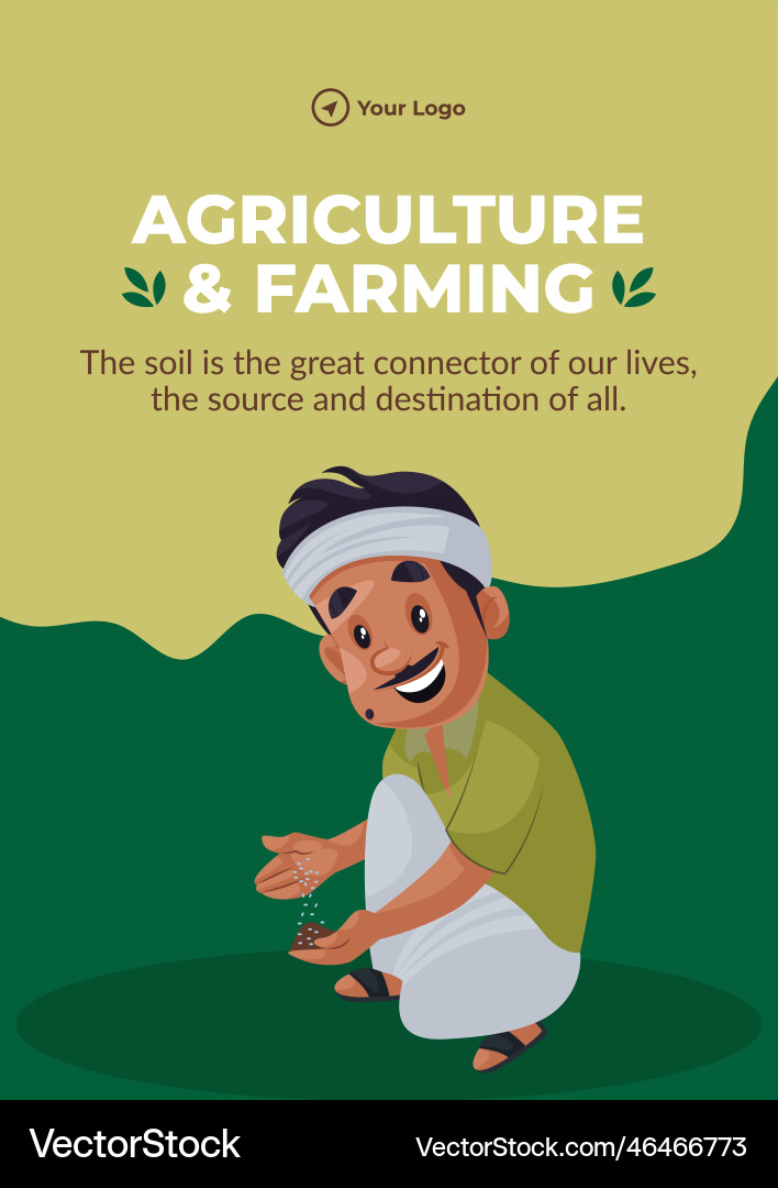 Agriculture and farming flyer design Royalty Free Vector