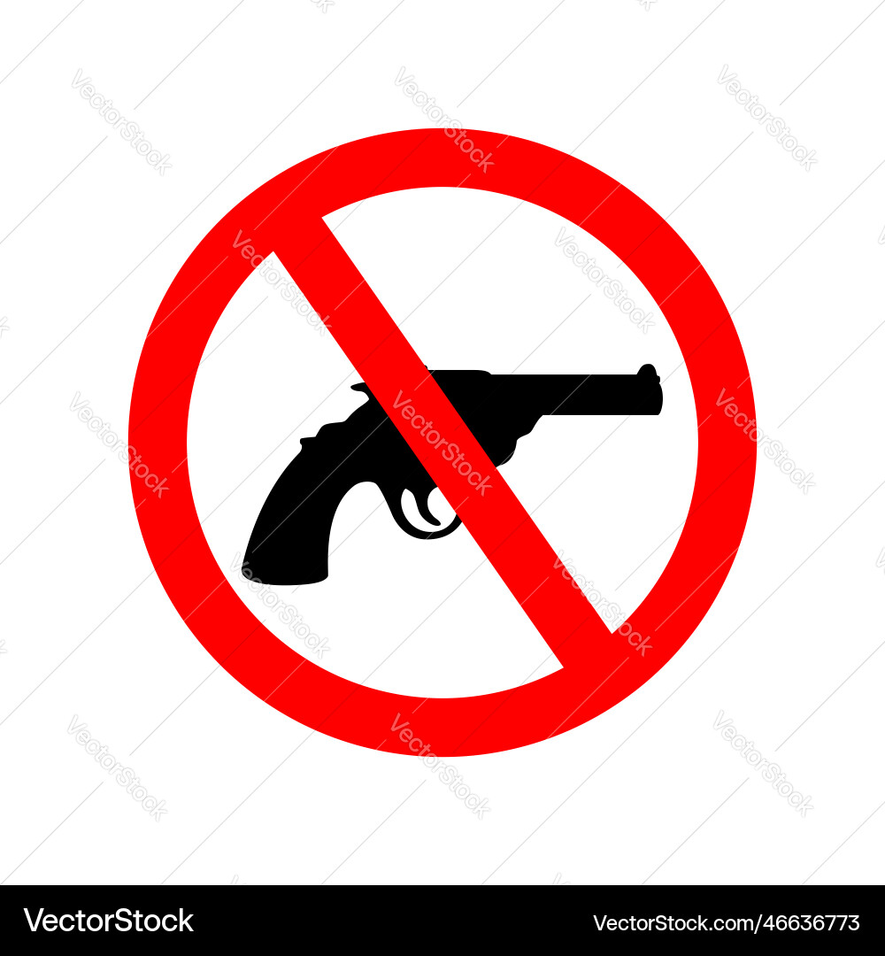 Classic no guns weapons allowed sign Royalty Free Vector