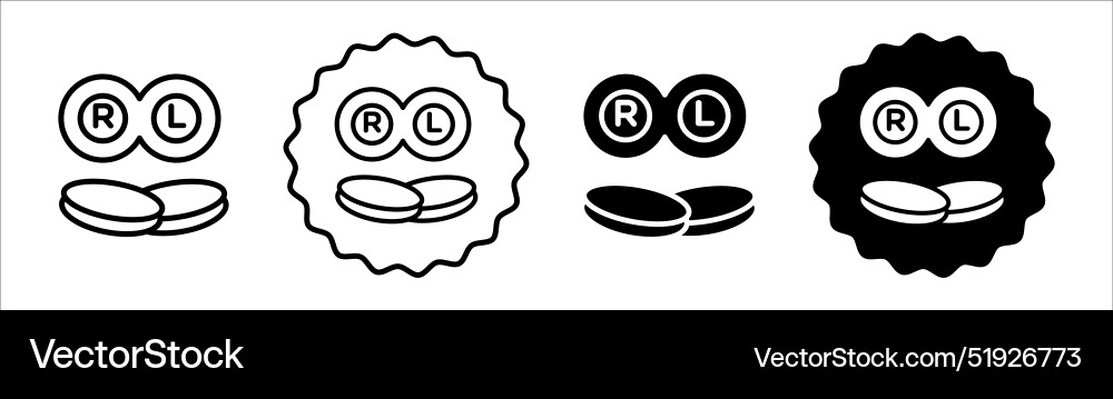 Contact lens icon symbol set collection Royalty Free Vector