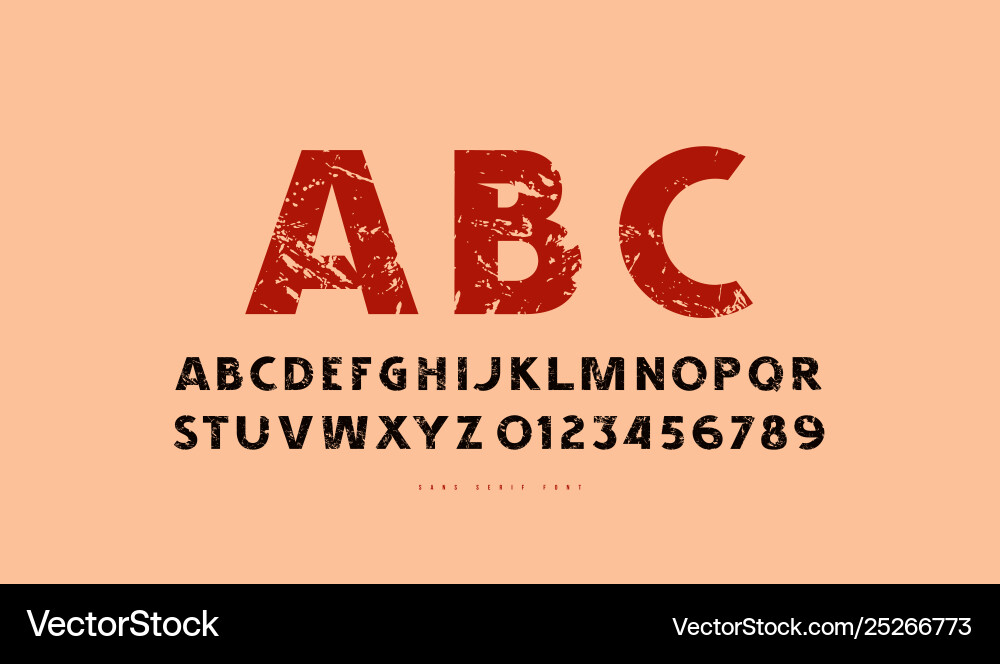 Decorative sans serif font in classic style Vector Image