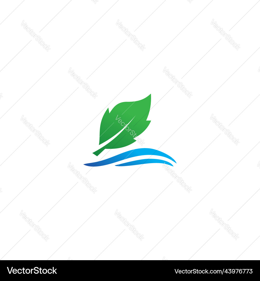 Green leaf eco organic logo Royalty Free Vector Image
