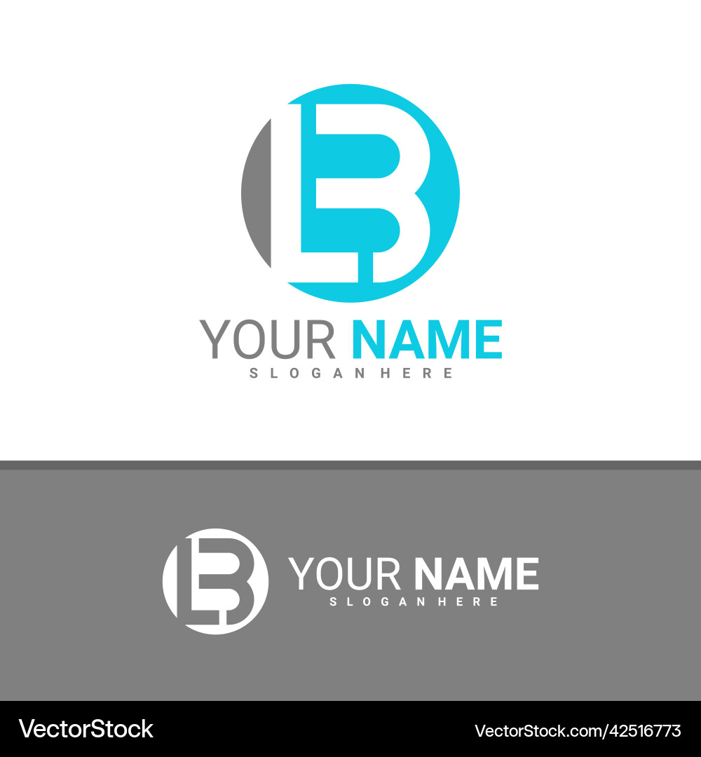 Letter l b logo design kreativ Lizenzfreies Vektorbild