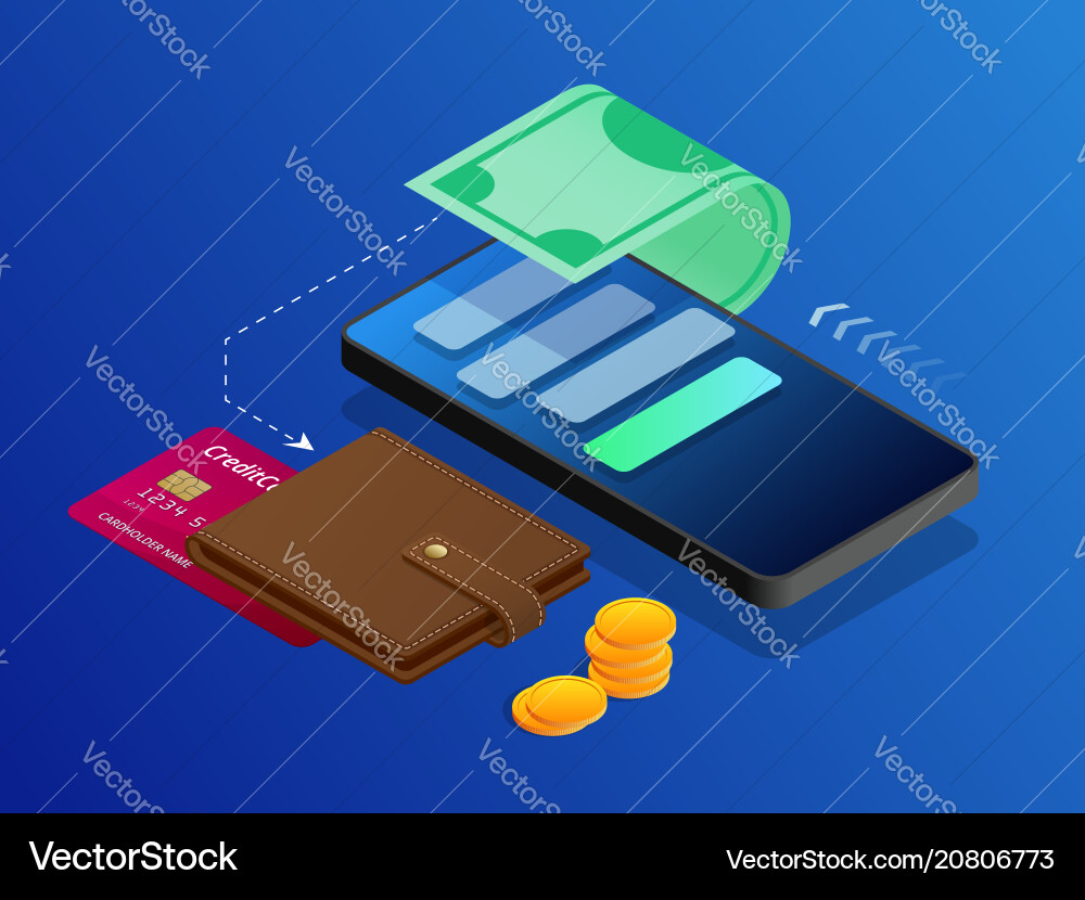 Online Payment Concepts Royalty Free Vector Image