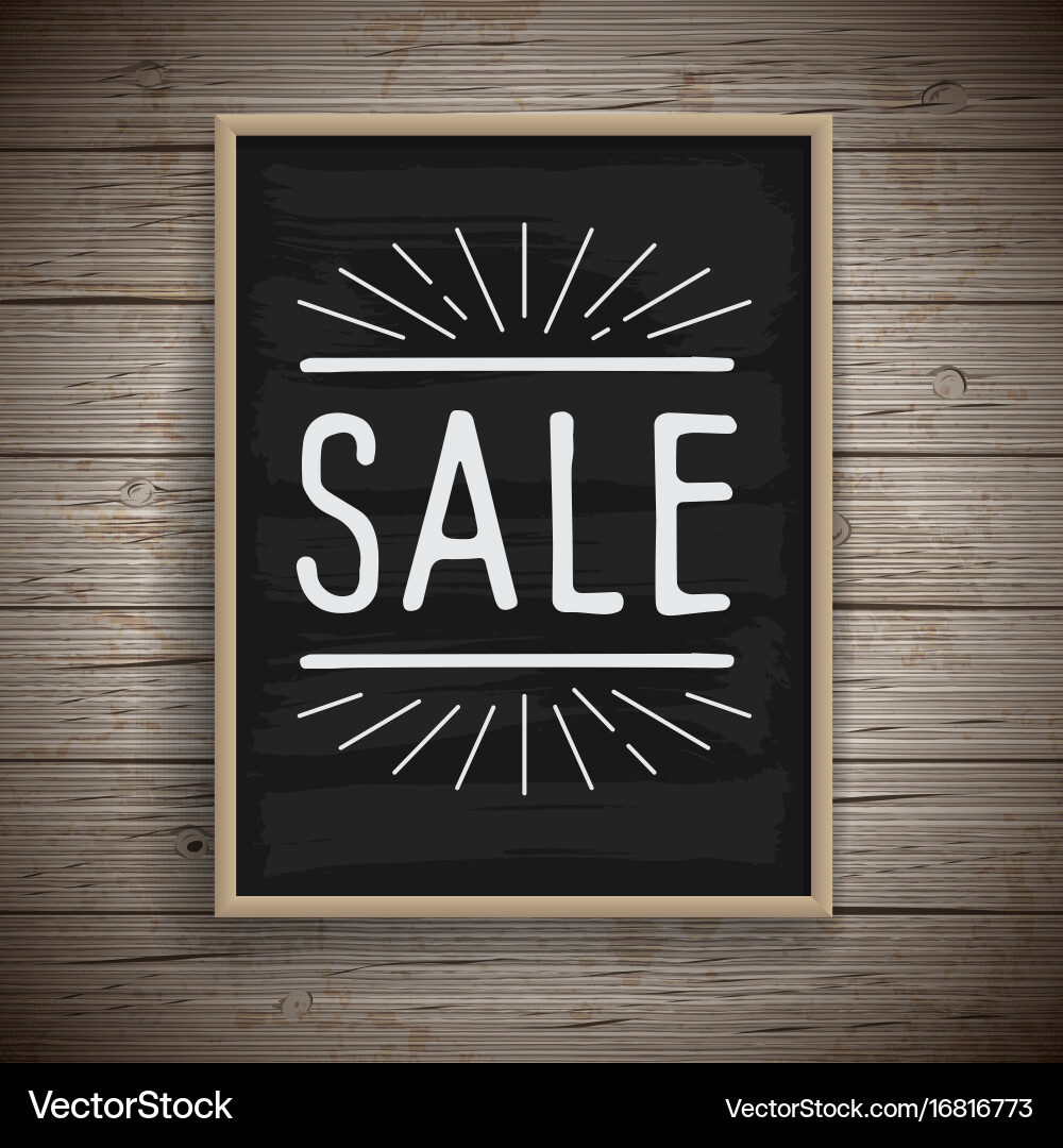 Vintage hand drawn lettering poster for retail Vector Image